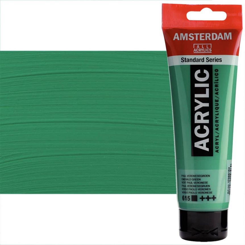 Amsterdam Standard Acrylic - Emerald Green, 120ml | Jerry's Artarama