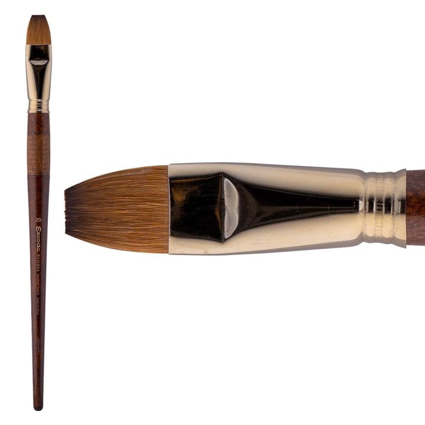 Escoda Grafilo Kolinsky Tajmyr Sable Long Handle Brush 2920 Bright #20 | Jerry's Artarama