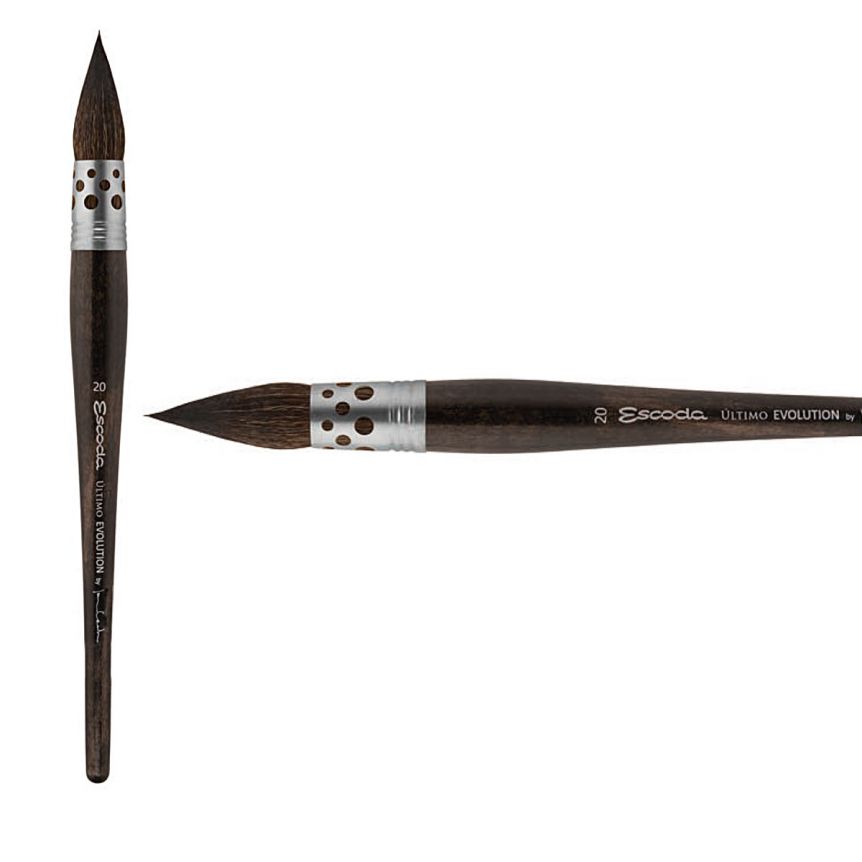 Escoda Ultimo Evolution Synthetic Short Handle Brush, Mop Size 20 | Jerry's Artarama