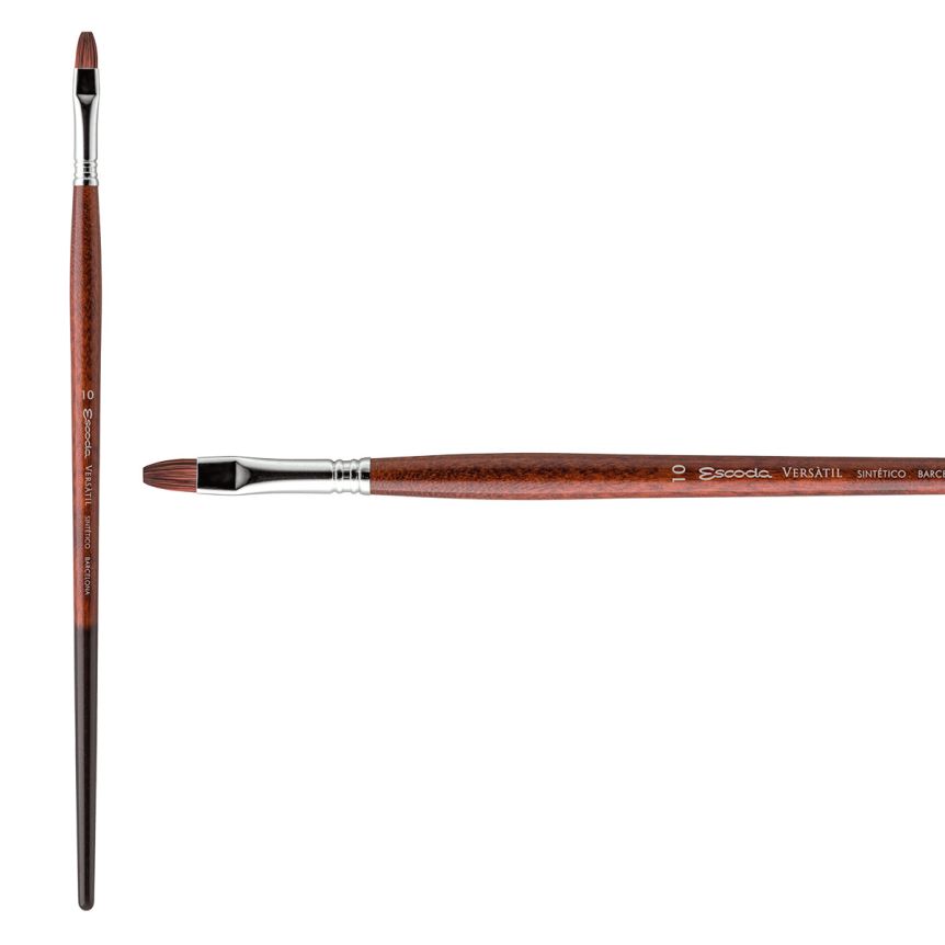 Escoda Versatil Synthetic Kolinsky Long Handle Brush Bright #10 | Jerry ...