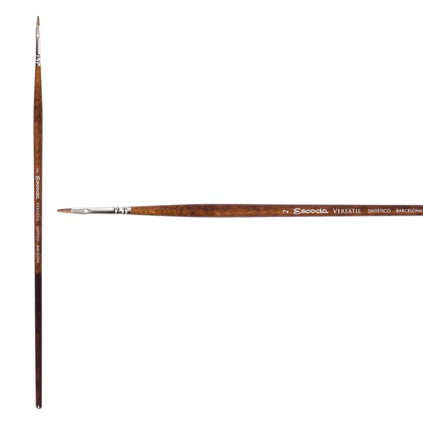 Escoda Versatil Synthetic Kolinsky Long Handle Brush Bright #2 | Jerry ...