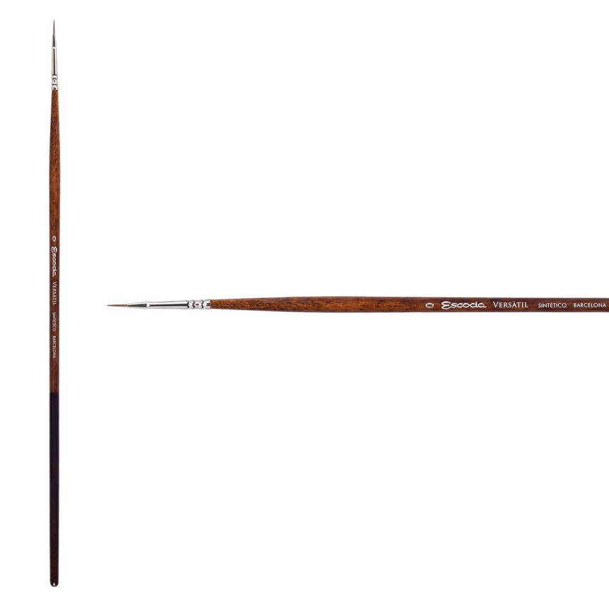 Escoda Versatil Synthetic Kolinsky Long Handle Brush Flat #0 | Jerry's ...