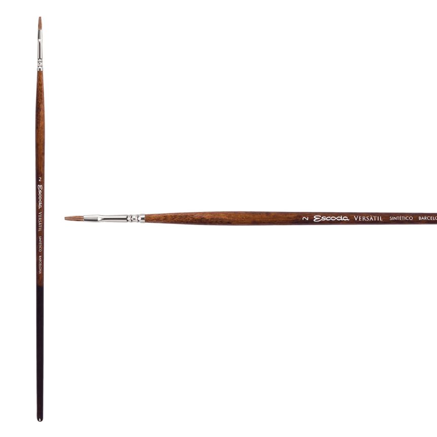 Escoda Versatil Synthetic Kolinsky Long Handle Brush Flat #2 | Jerry's ...