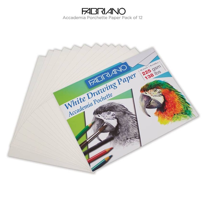 Fabriano Accademia Pochette Paper Pack of 12 | Jerry's Artarama