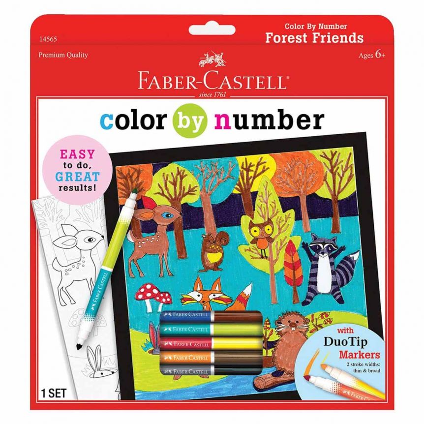 Faber-Castell Color by Number Forest Friends | Jerry's Artarama