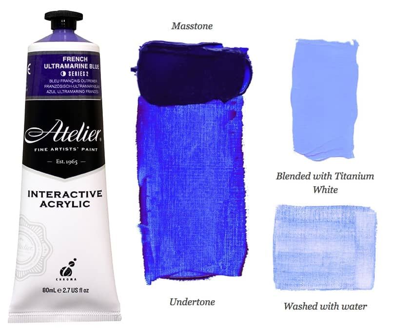 Chroma Atelier Interactive Artists Acrylic French Ultramarine Blue 80 ...