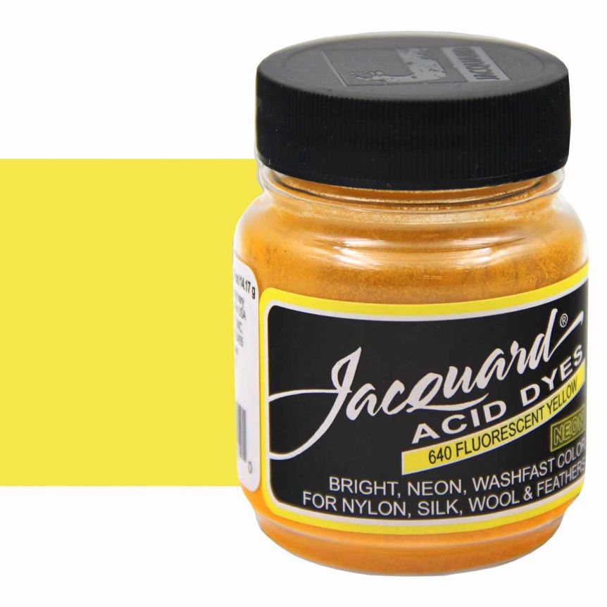 Jacquard Acid Dye - Fluorescent Yellow, .5 oz | Jerry's Artarama