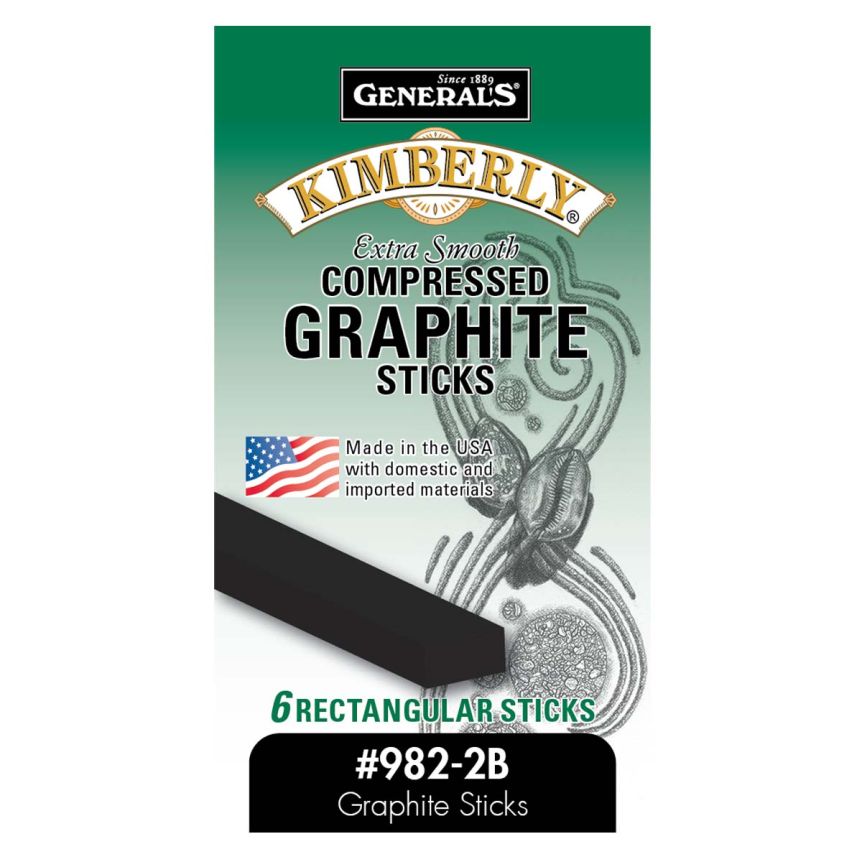General's Pencil Graphite Sticks 2B 1/2" Giant Stick, Box of 6 | Jerry ...