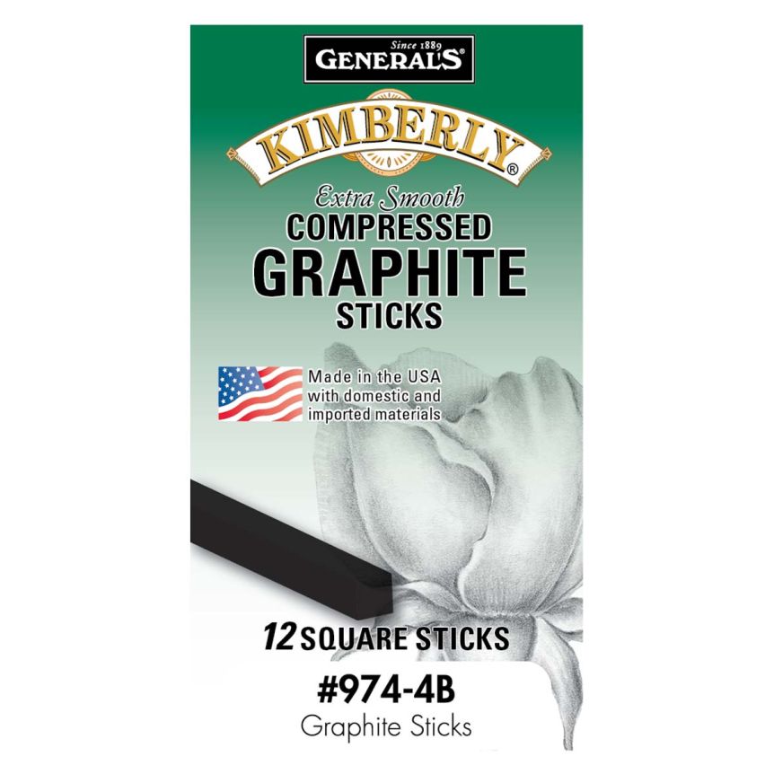 General's Pencil Graphite Sticks 4B 1/4" Standard Stick, Box of 12 ...