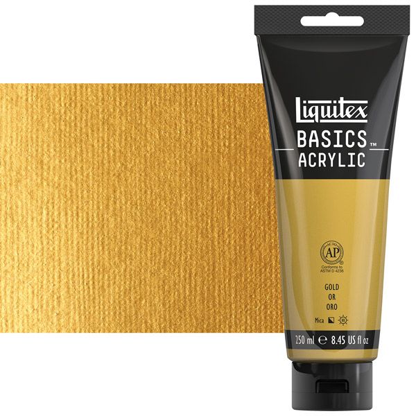 Liquitex Basics Acrylic Paint - Gold, 250ml Tube | Jerry's Artarama