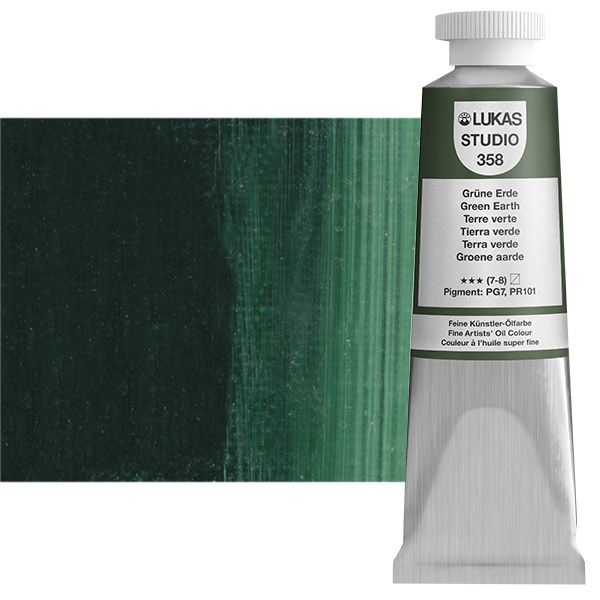 LUKAS Studio Oil Color - Green Earth, 37ml tube | Jerry's Artarama