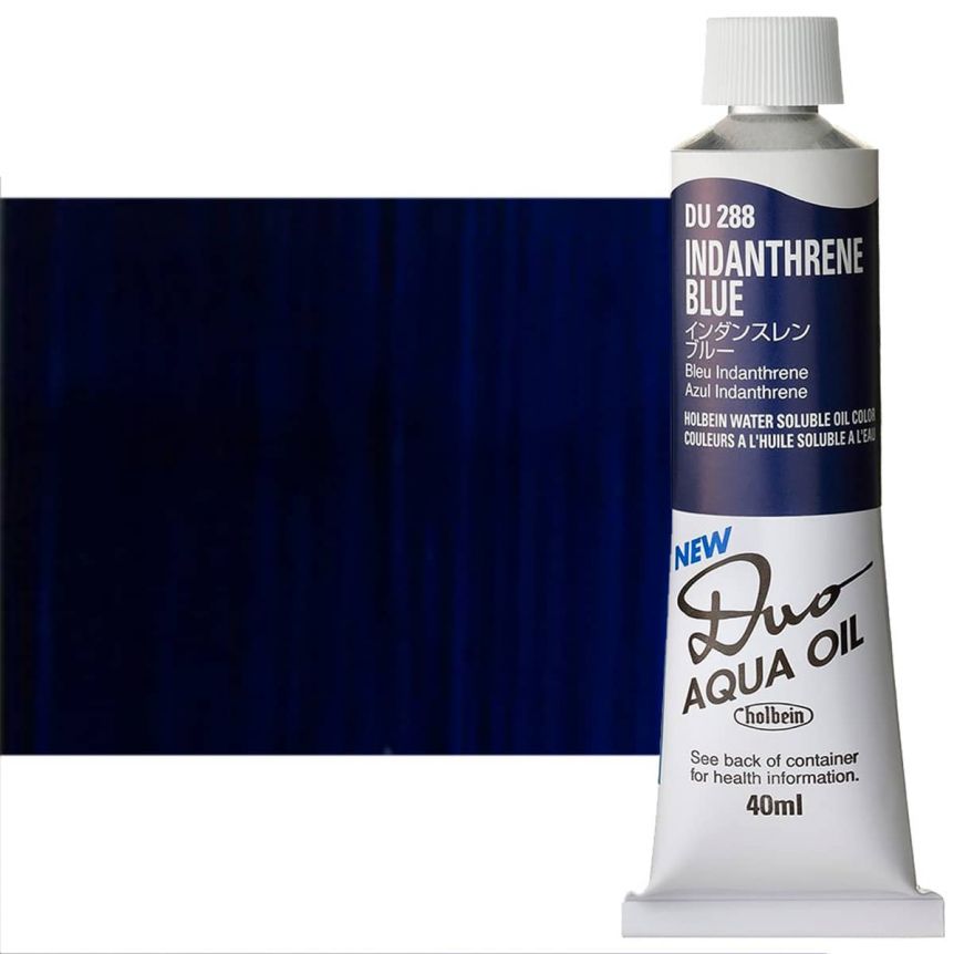 Holbein Duo Aqua Water-Soluble Oil Color 40 ml Tube - Indanthrene Blue ...
