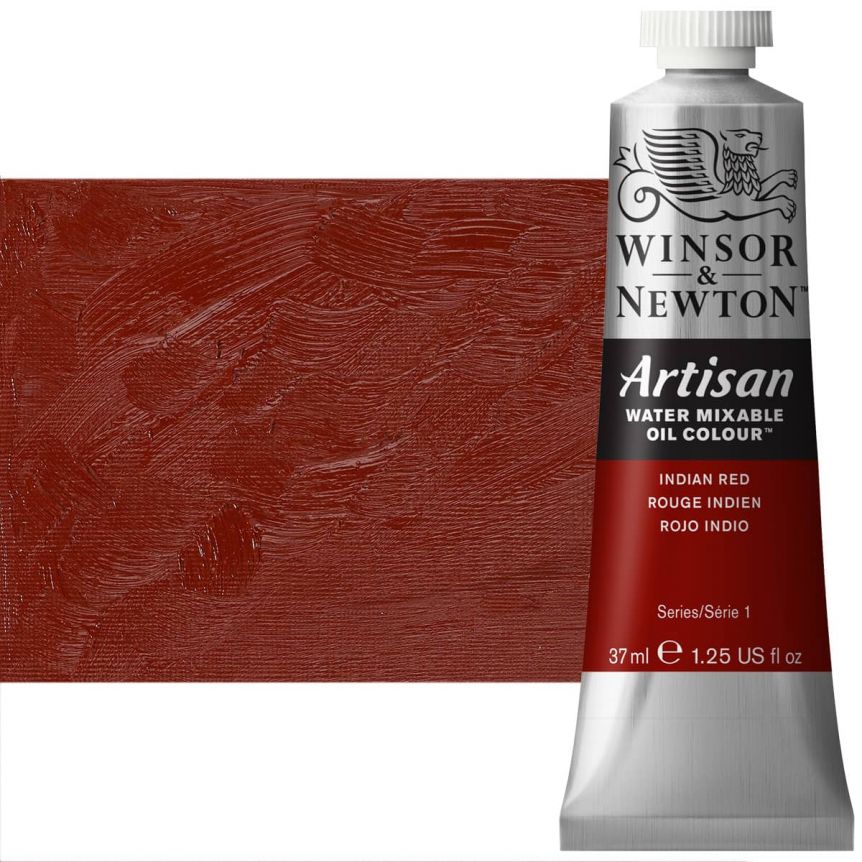Winsor & Newton Artisan Water Mixable Oil Color - Indian Red, 37ml Tube ...