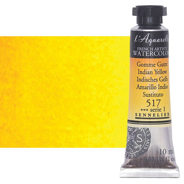 Indian Yellow Watercolor Paint