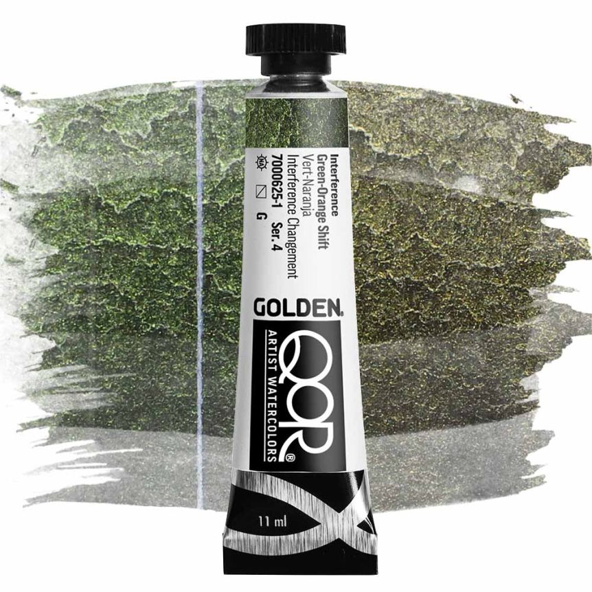 QoR Watercolor Paint - Interference Green-Orange Shift, 11ml Tube ...