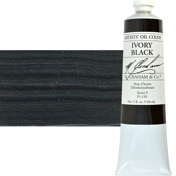 M. Graham Oil Color 5oz - Ivory Black | Jerry's Artarama