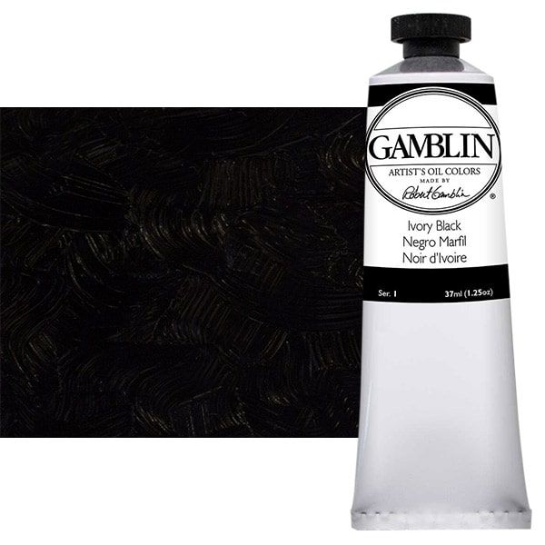 Gamblin Artists Oil - Ivory Black, 37ml Tube | Jerry's Artarama
