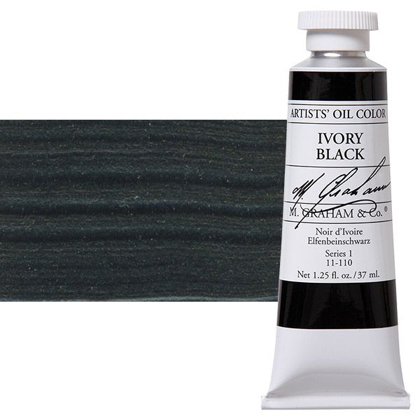 M. Graham Oil Color 37ml - Ivory Black | Jerry's Artarama