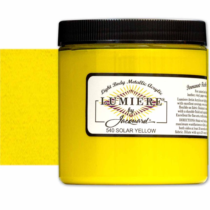 Jacquard Lumiere Fabric Color - Solar Yellow, 8oz | Jerry's Artarama