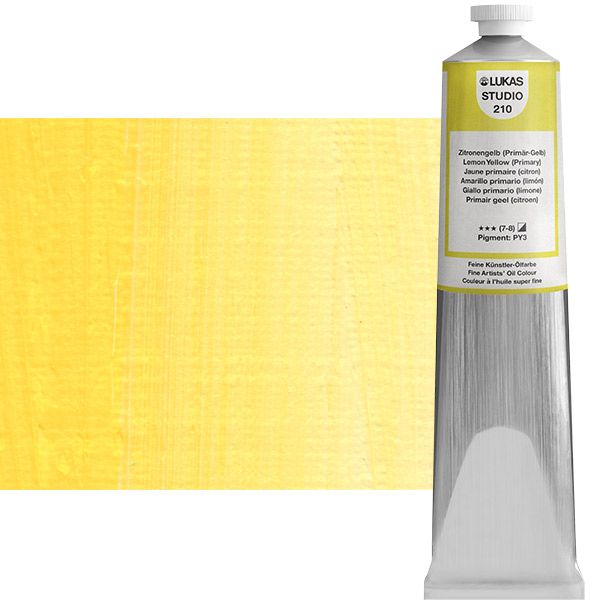 LUKAS Studio Oil Color - Lemon Yellow (Primary), 200ml tube | Jerry's ...