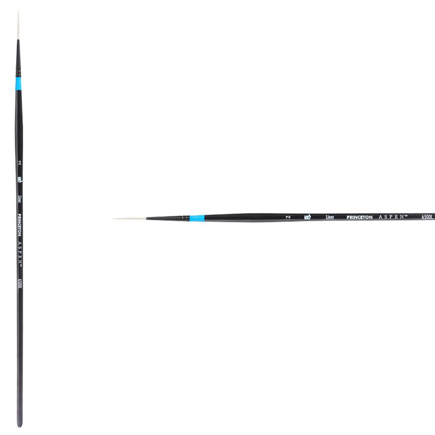 Princeton Aspen Series 6500 Synthetic Brush - Liner, Long Handle, Size ...
