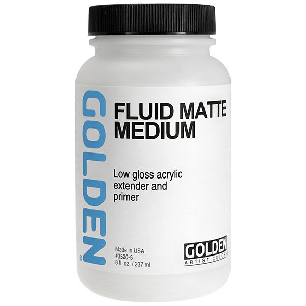 Golden Matte Mediums Fluid Matte 8 oz | Jerry's Artarama