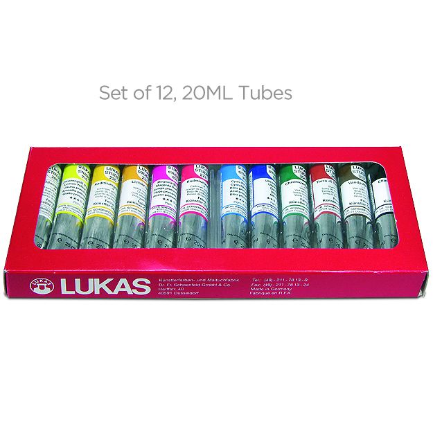 LUKAS Studio Oils Set of 12, 20 ml Tubes | Jerry's Artarama