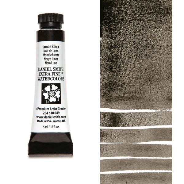 Daniel Smith Extra Fine Watercolor - Lunar Black, 5 ml Tube | Jerry's ...