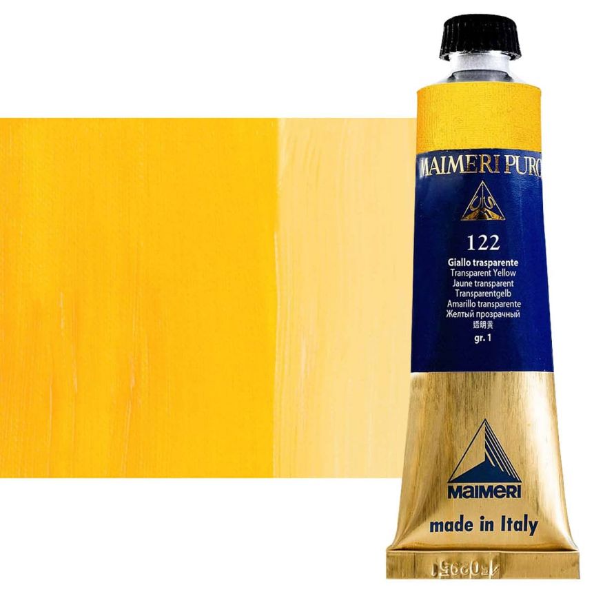 Transparent Yellow 40ml Maimeri Puro Oil Color | Jerry's Artarama