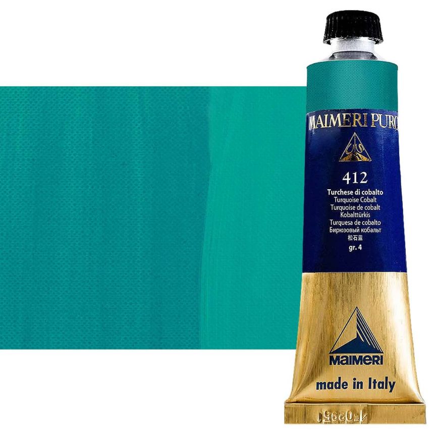 Turquoise Cobalt 40ml Maimeri Puro Oil Color | Jerry's Artarama