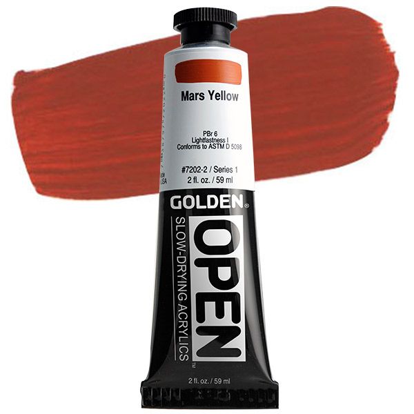 GOLDEN Open Acrylic Paints Mars Yellow 2 oz | Jerry's Artarama