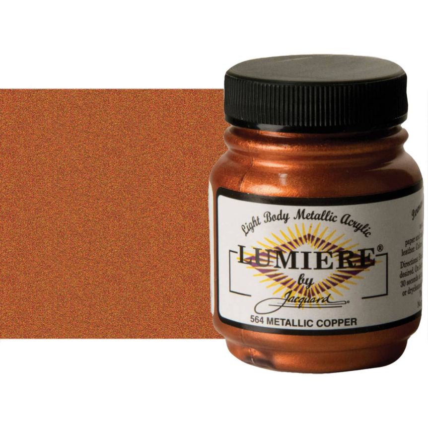 Jacquard Lumiere Fabric Color - Metallic Copper, 2.25oz Jar | Jerry's ...