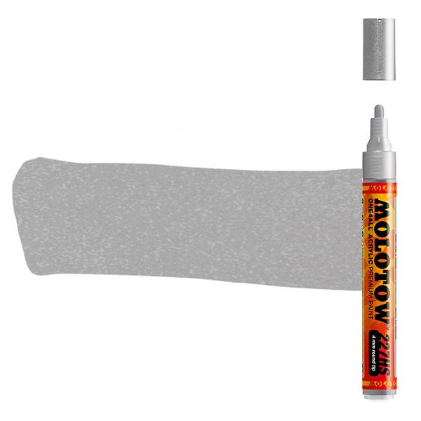 Molotow ONE4ALL 4mm Marker - Metallic Silver | Jerry's Artarama