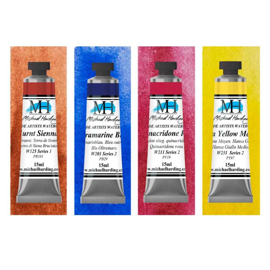 Michael Harding Watercolor Brienne Brown Introduction Set of 4, 15ml ...