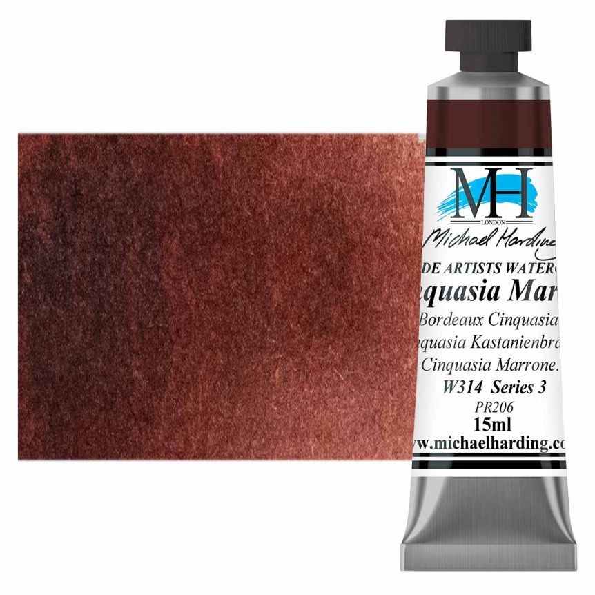 Michael Harding Watercolor - Cinquasia Maroon, 15ml Tube | Jerry's Artarama