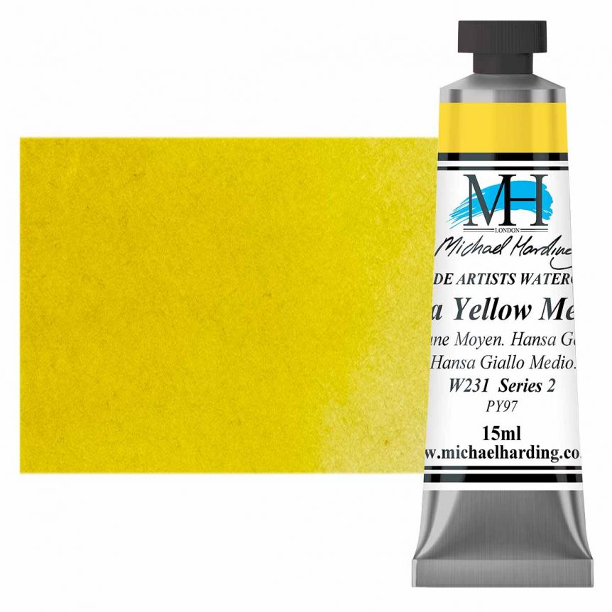 Michael Harding Watercolour - Hansa Yellow Medium, 15ml Tube | Jerry's ...