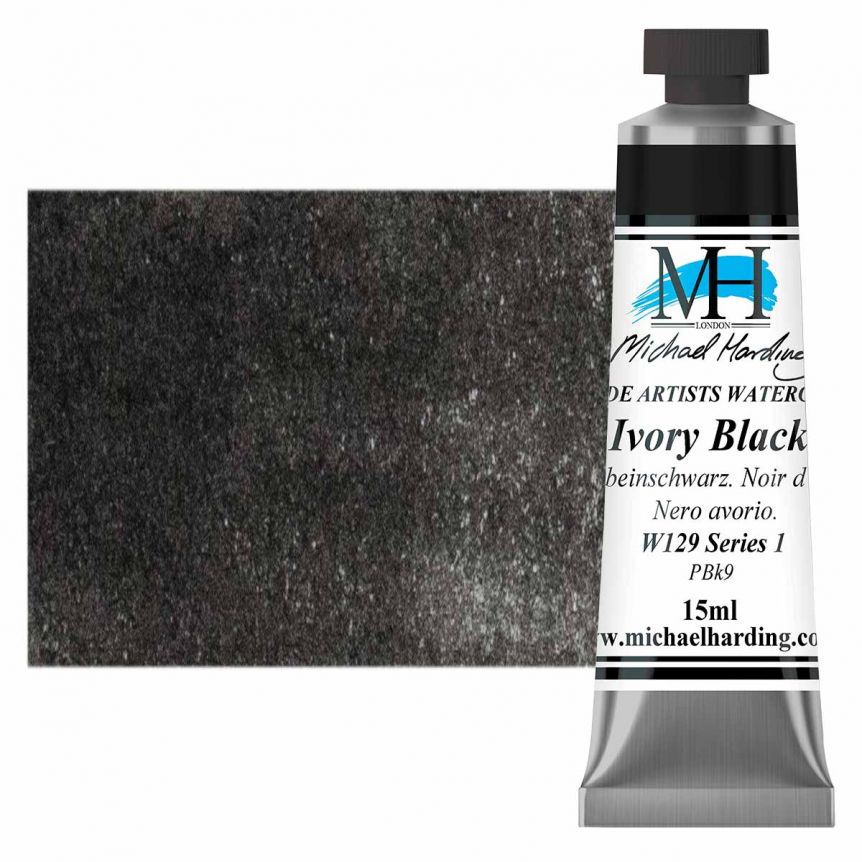 Michael Harding Watercolor - Ivory Black, 15ml Tube | Jerry's Artarama