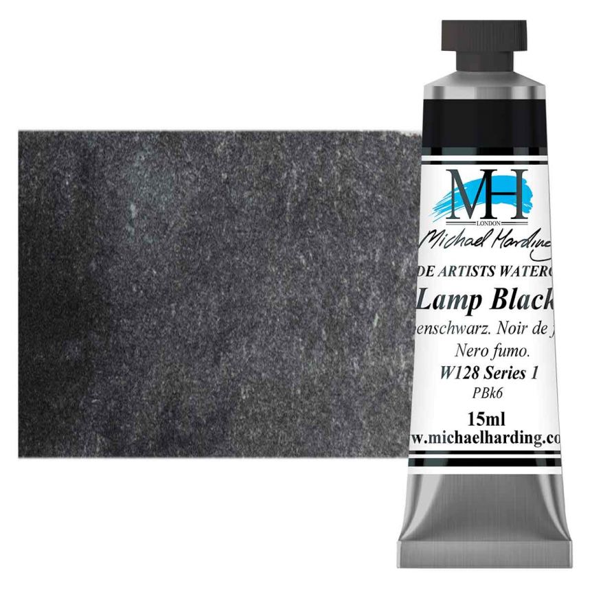 Michael Harding Watercolour - Lamp Black, 15ml Tube | Jerry's Artarama