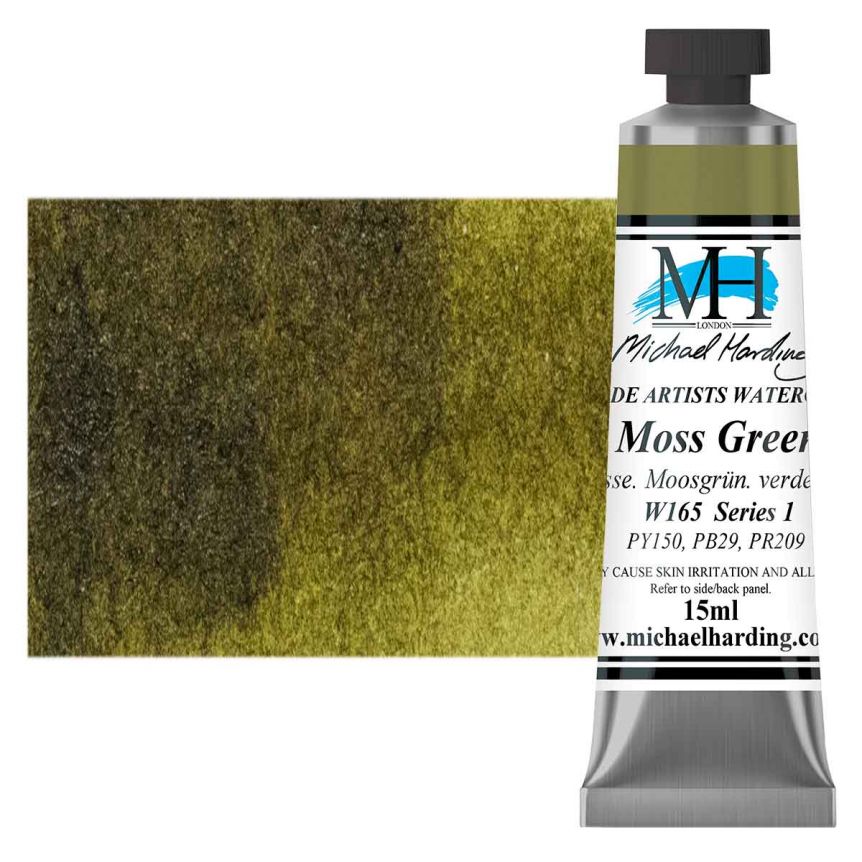 Michael Harding Watercolour - Moss Green, 15ml Tube | Jerry's Artarama