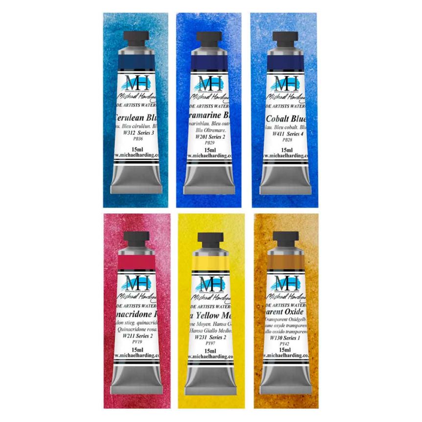 Michael Harding Watercolor Poppy Balser Set of 6, 15ml Tubes | Jerry's ...