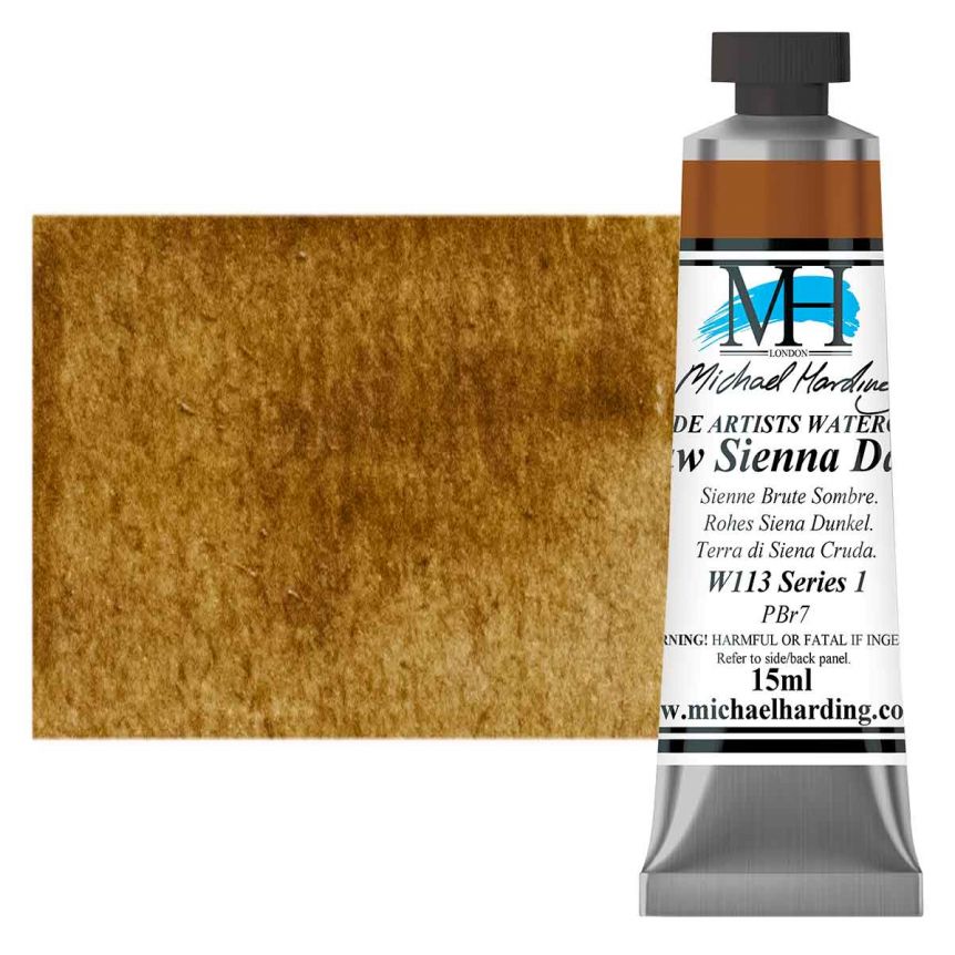 Michael Harding Watercolour - Raw Sienna Dark, 15ml Tube | Jerry's Artarama