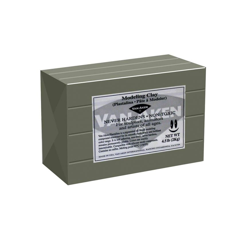 Plastalina Modeling Clay 4.5 lb. Bar - Sculptor Grey | Jerry's Artarama