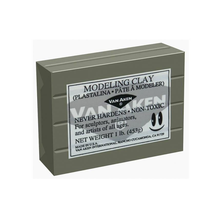 Plastalina Modeling Clay 1 lb. Bar - Grey | Jerry's Artarama