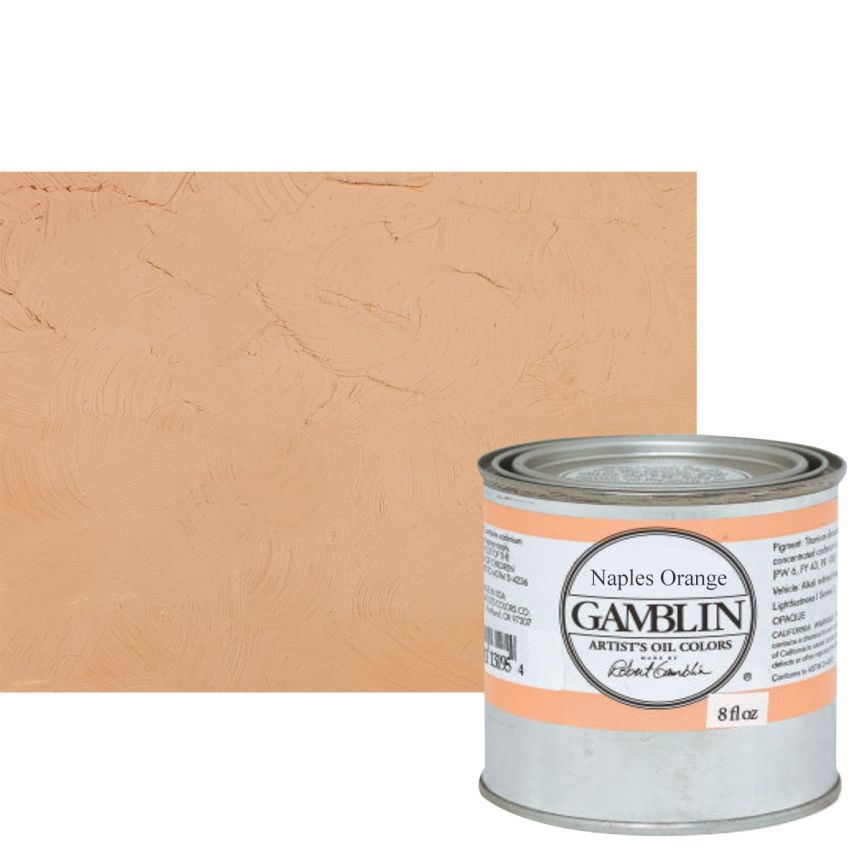 Gamblin Artist's Oil Color 8 oz Can - Naples Orange | Jerry's Artarama