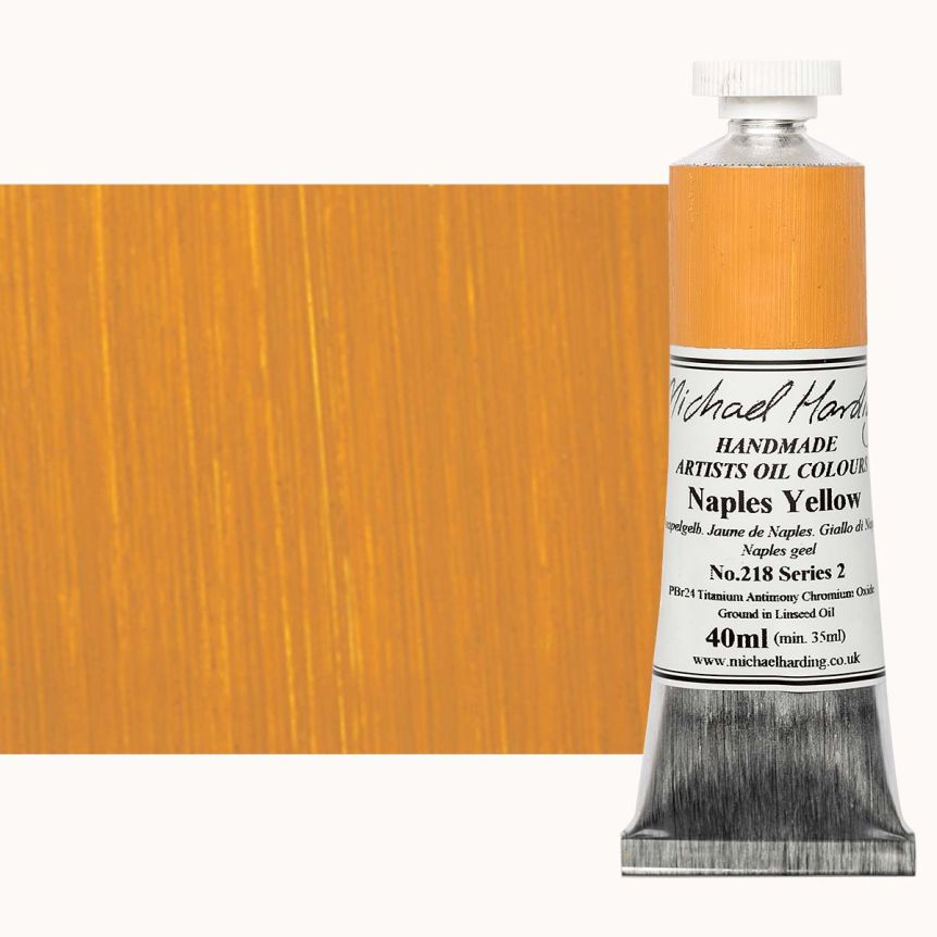 Michael Harding Oil Color - Naples Yellow, 40ml Tube | Jerry's Artarama
