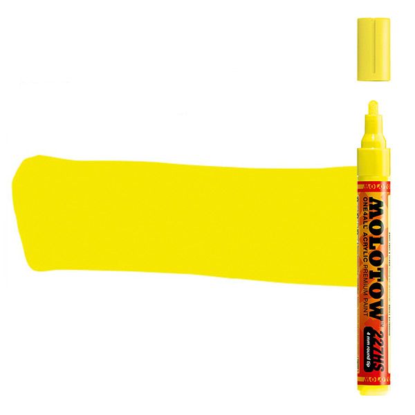 Molotow ONE4ALL 4mm Marker - Neon Yellow Fluorescent | Jerry's Artarama