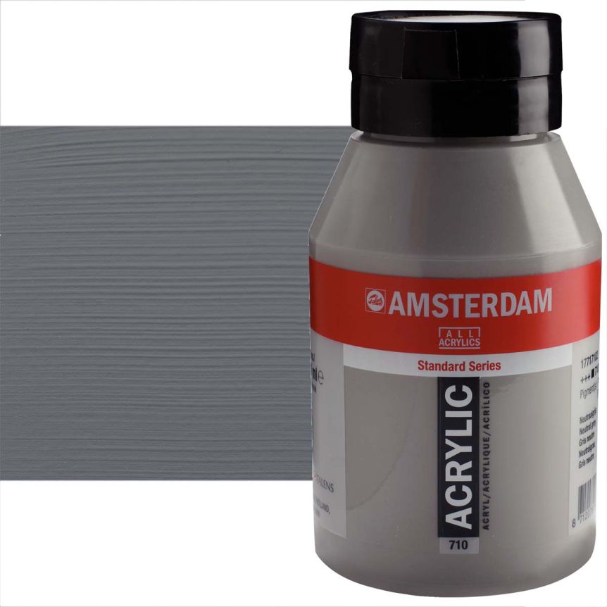Amsterdam Standard Series Acrylic Paint - Neutral Grey, 1 Liter Jar ...