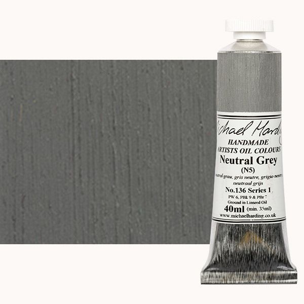 Michael Harding Oil Color - Neutral Grey, 40ml Tube | Jerry's Artarama
