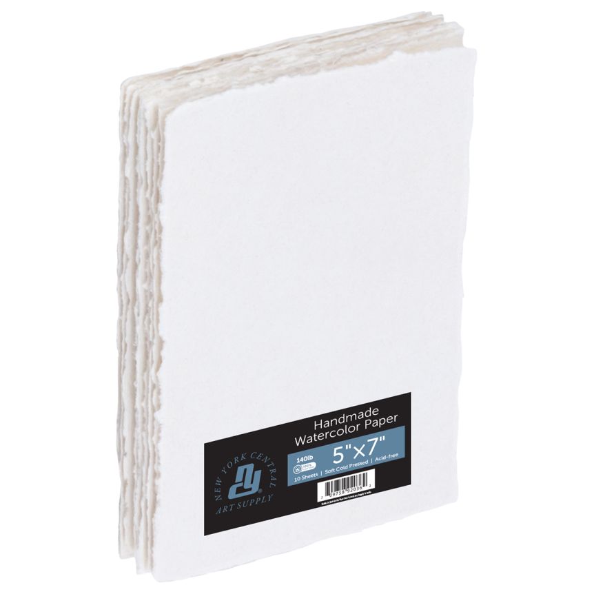 New York Central Watercolor Paper - 140lb Soft Press, 5"x7" (Pack of 10 ...
