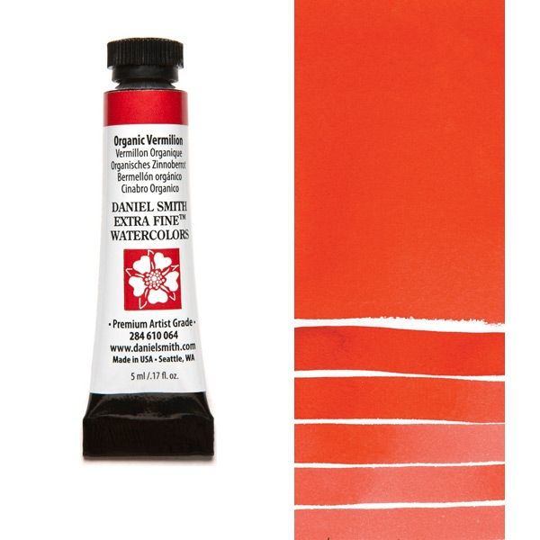 Daniel Smith Extra Fine Watercolor - Organic Vermilion, 5 ml Tube ...
